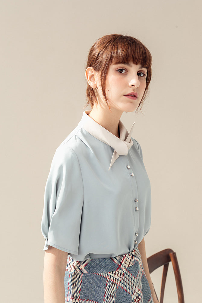 Colette Shirt (Blue) – Miss Patina