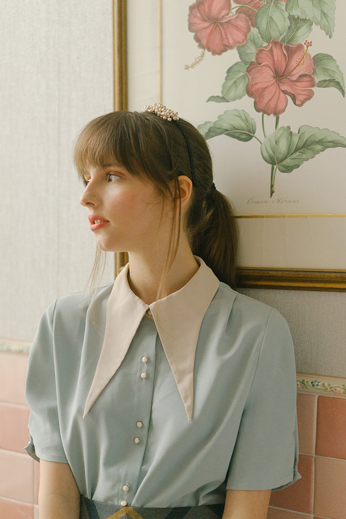 Colette Shirt (Blue) – Miss Patina