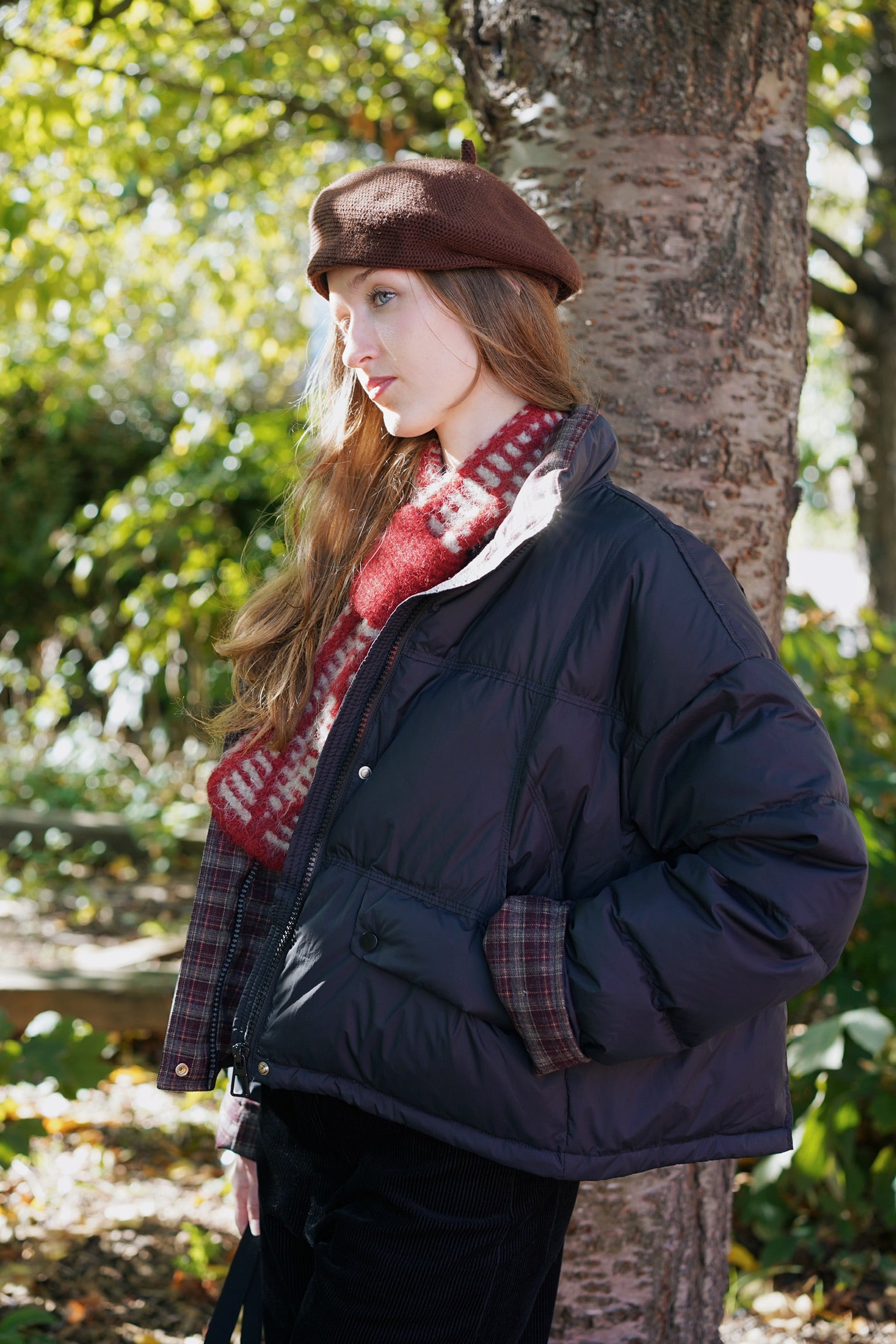Fraser Natural Down Puffer Jacket (Tartan Black) – Miss Patina