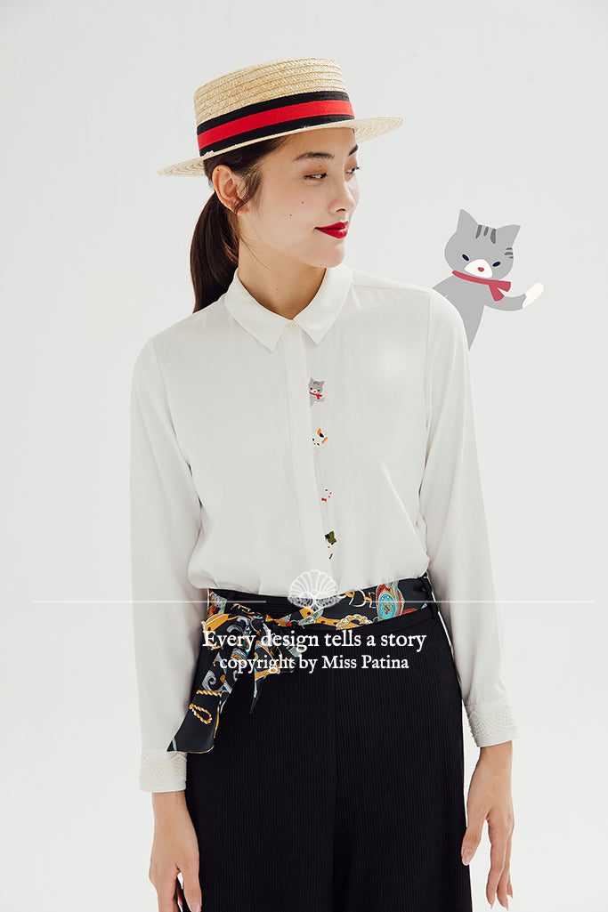 Pee-Cat-Boo Shirt (White) – Miss Patina