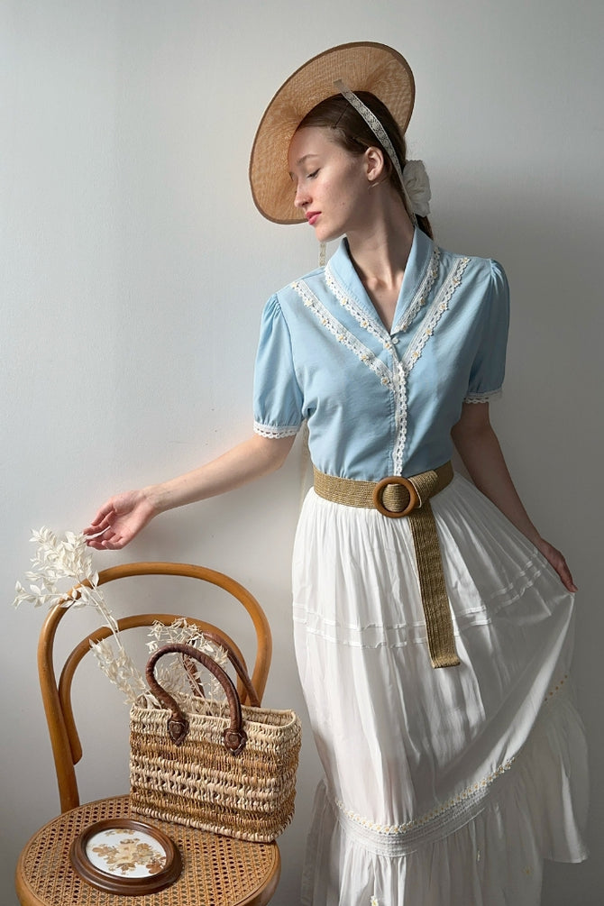 Prairie Daisy Shirt (Blue) – Miss Patina