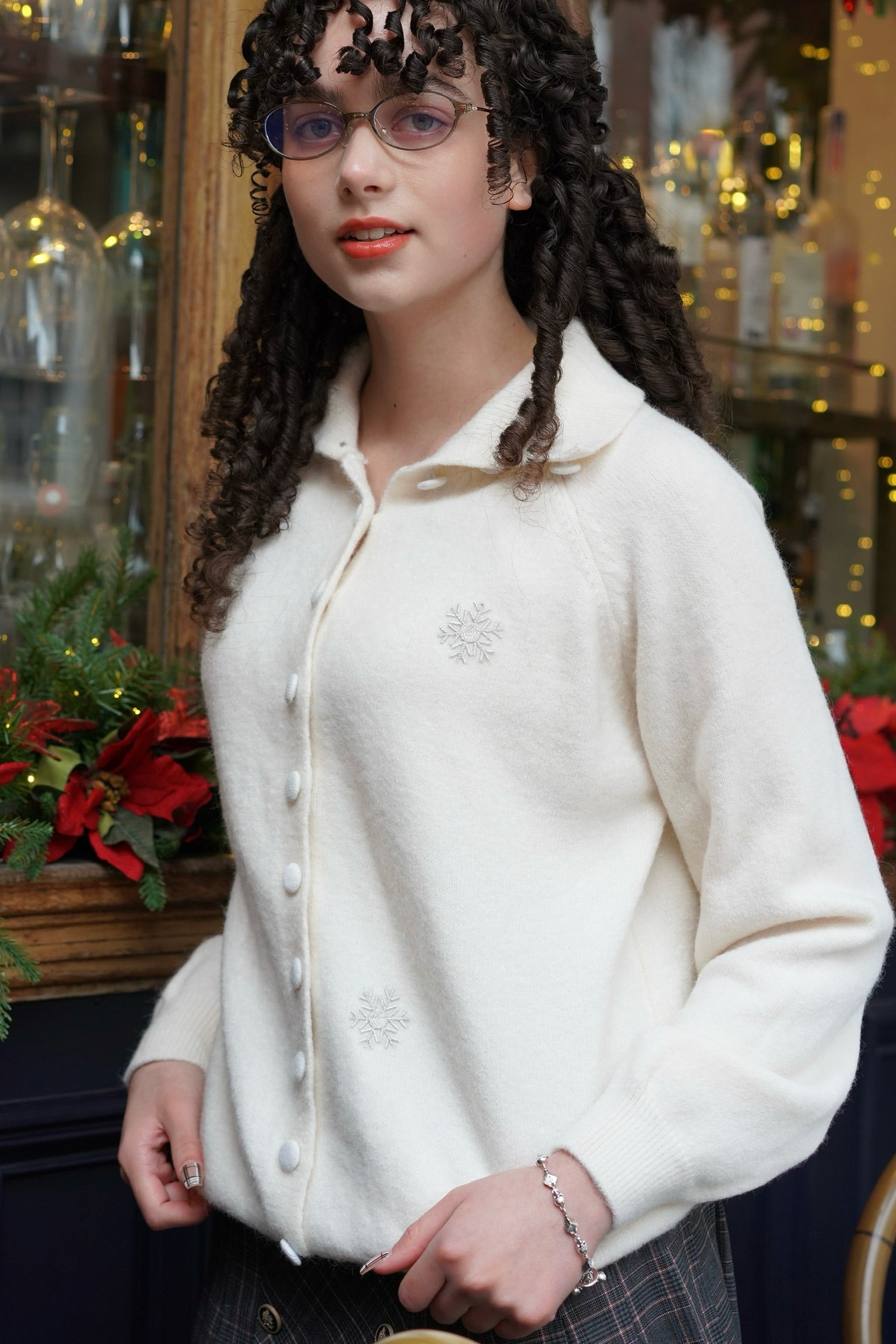 Snowflake Cardigan (White) – Miss Patina